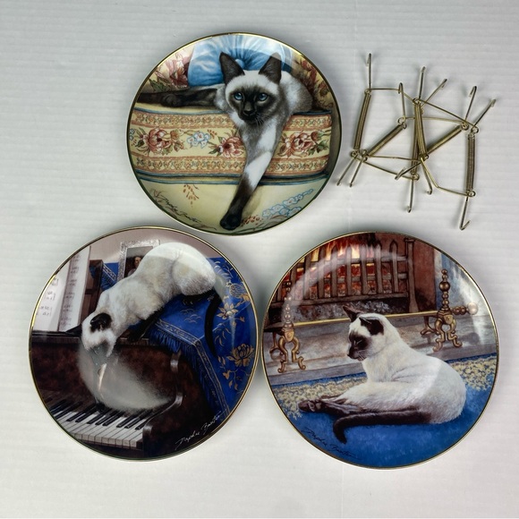 Franklin Mint | Accents | Franklin Mint Collectible Plates Siamese Cats ...